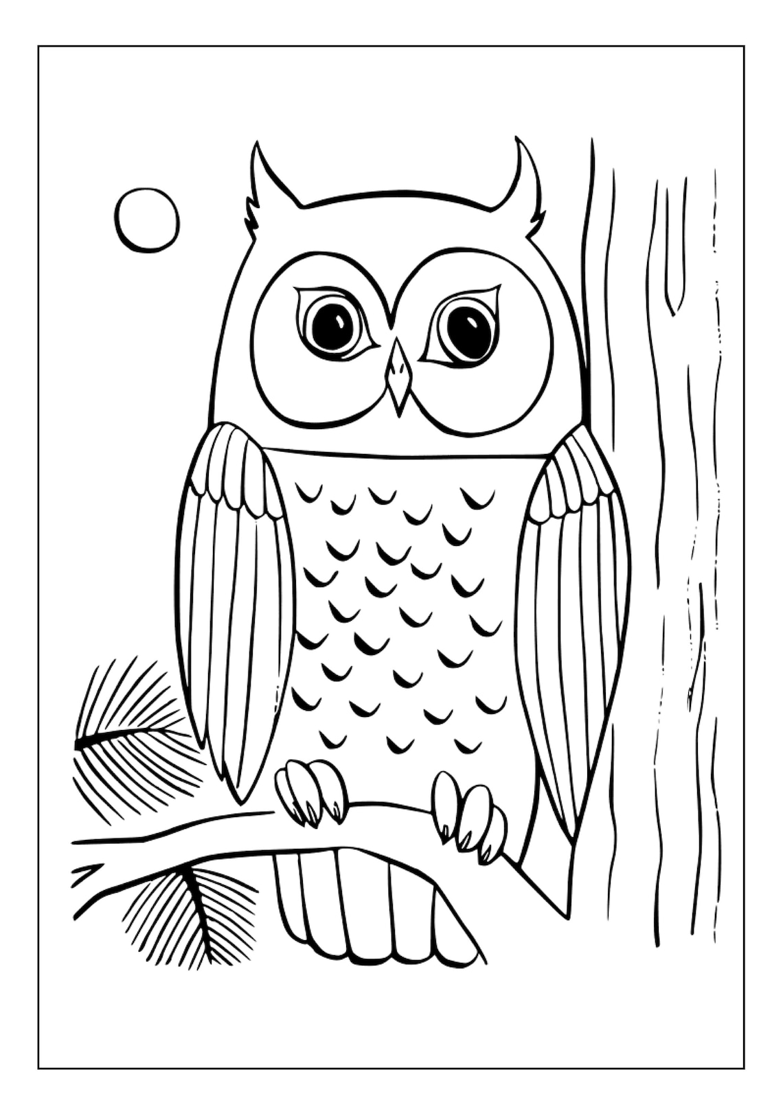 Printable Owl Coloring Pages for Kids and Adults | 100 Pages | Instant ...