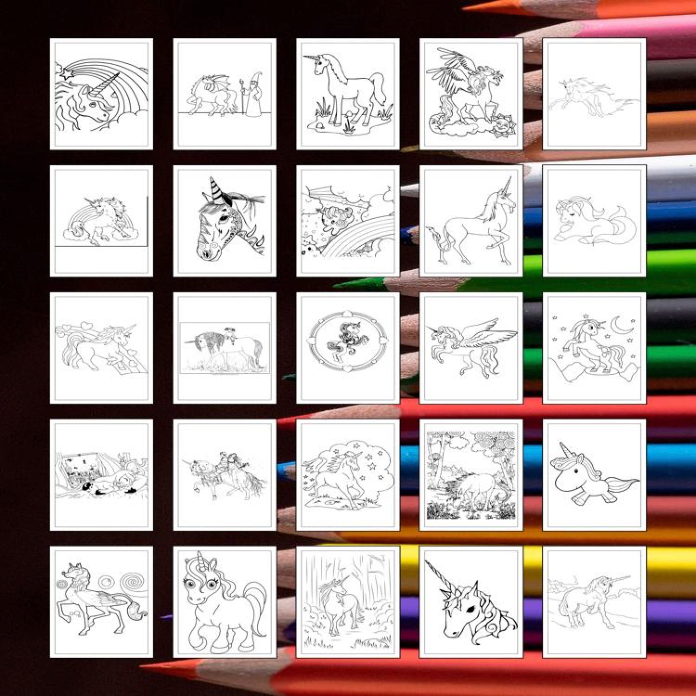 Printable Unicorns Coloring Pages for Kids and Adults | 90 Pages ...