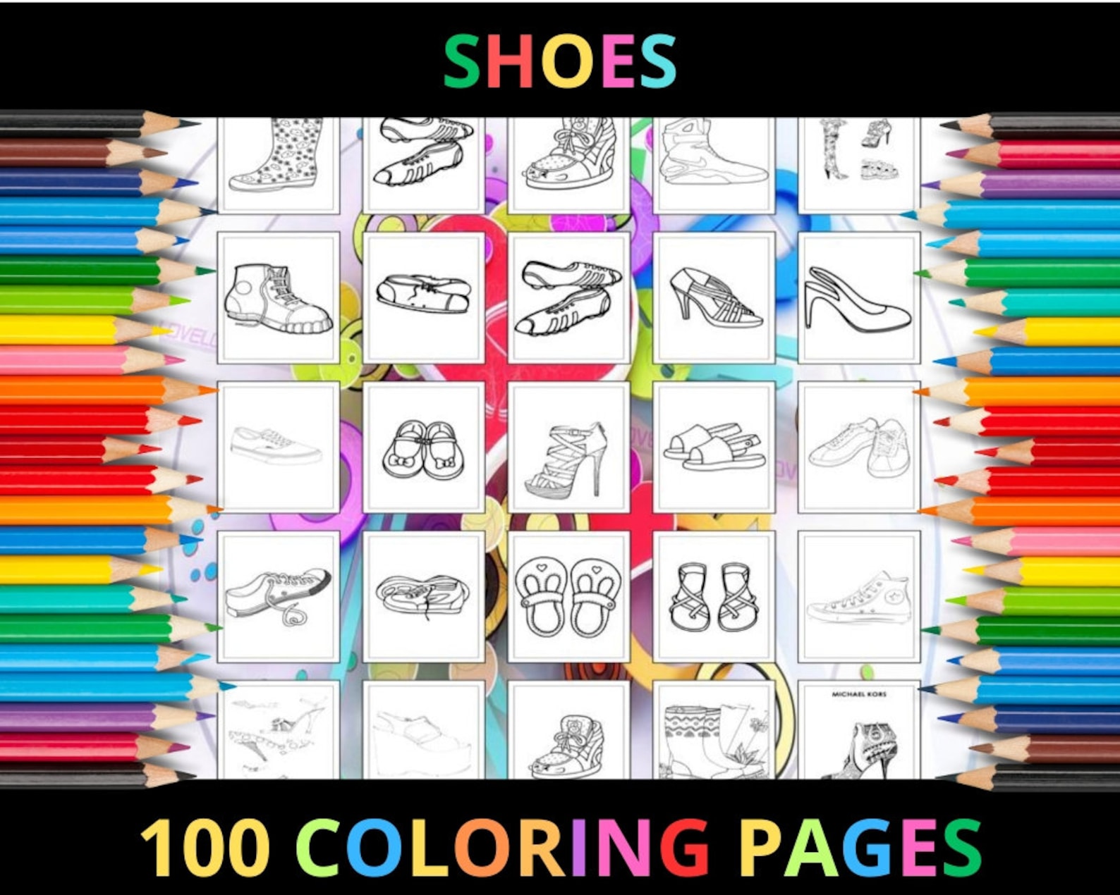 Printable Shoes Coloring Pages for Kids and Adults | 100 Pages ...