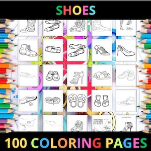 Printable Shoes Coloring Pages for Kids and Adults | 100 Pages ...