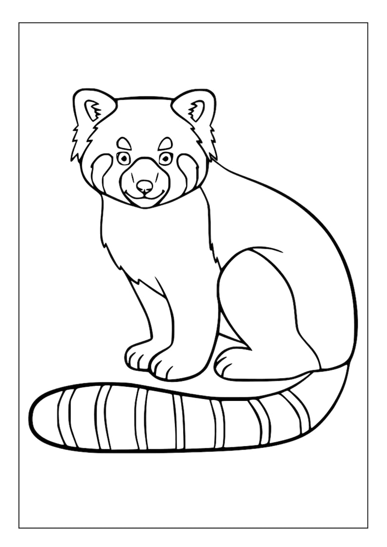 Printable Red Panda Coloring Pages for Kids & Adults | 25 Pages ...