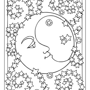Printable Sun & Moon Coloring Pages for Kids and Adults | 180 Pages ...