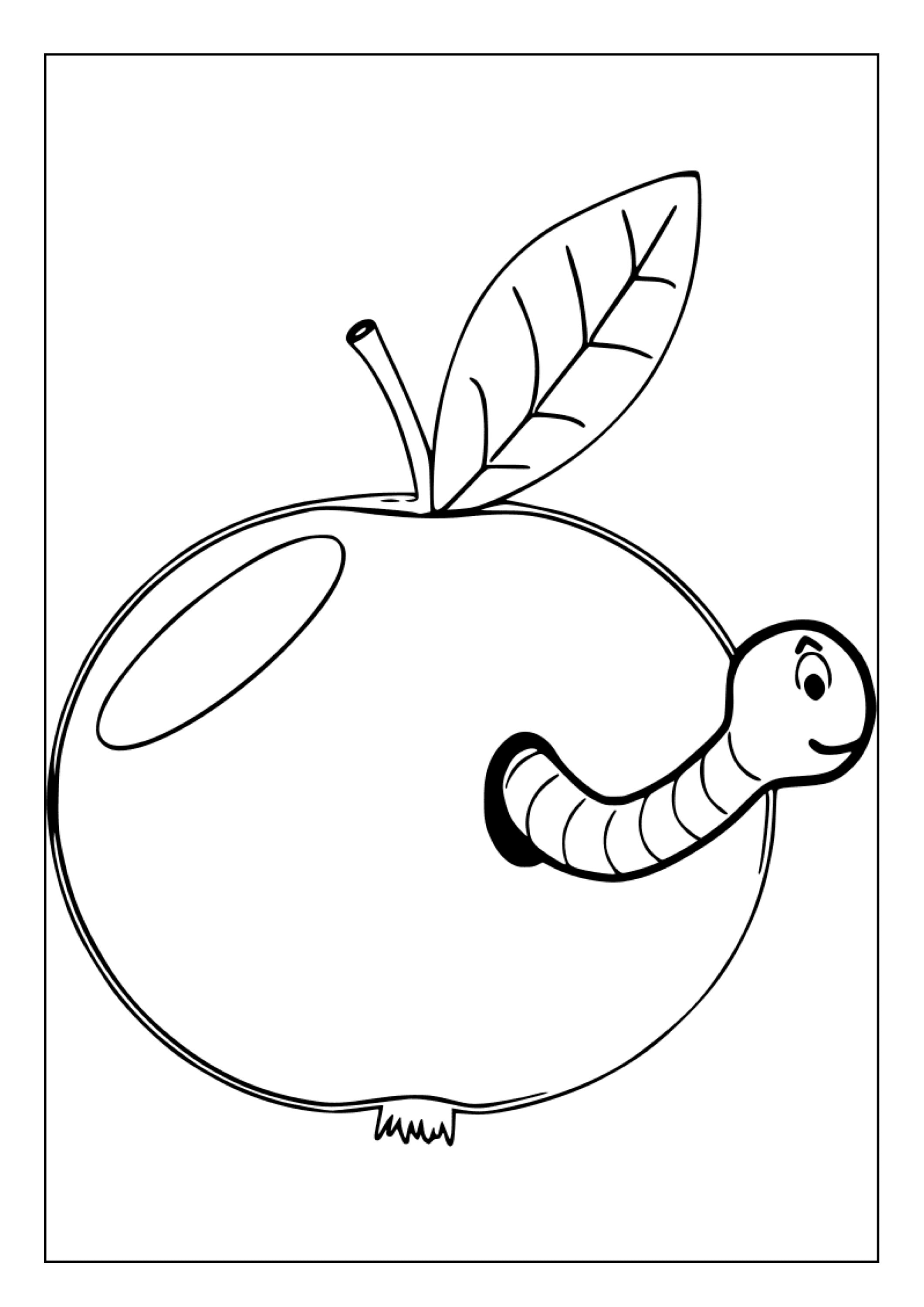 Printable Apple Coloring Pages for Kids and Adults | 100 Pages ...
