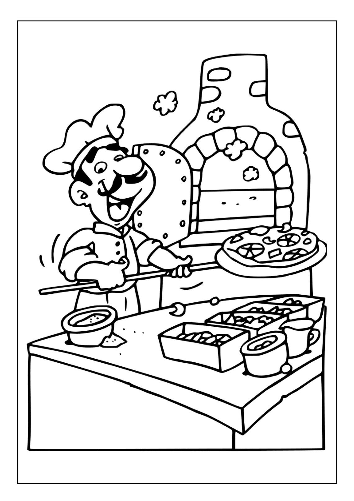Printable Pizza Coloring Pages for Kids and Adults 90 Pages Instant ...