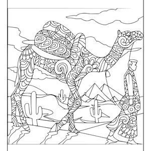 Printable Desert Coloring Pages for Kids and Adults 60 Pages Instant ...