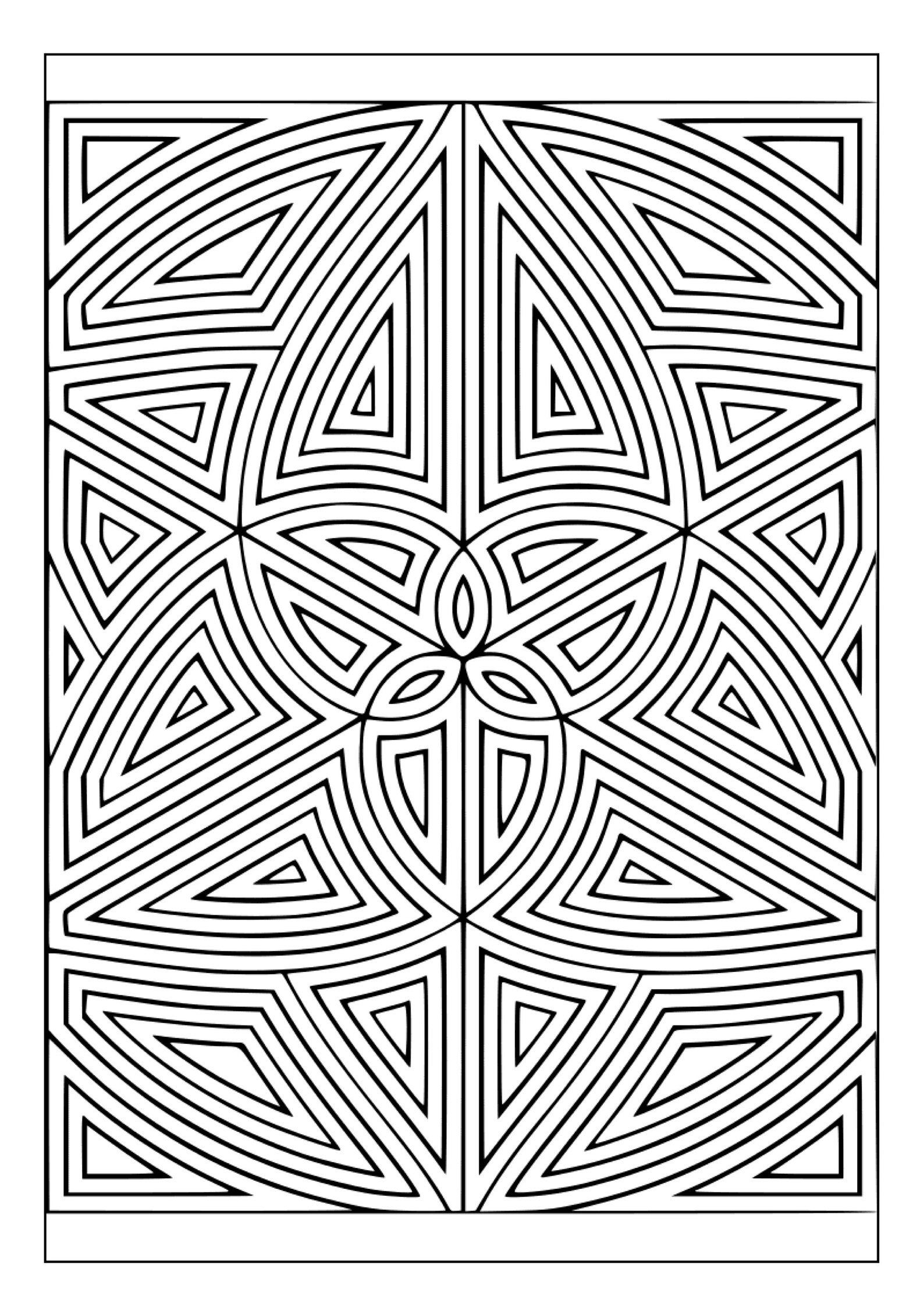 Printable Geometric Coloring Pages for Kids and Adults 100 Pages ...