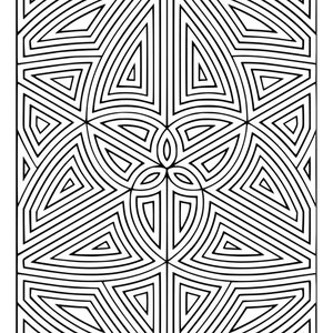Printable Geometric Coloring Pages for Kids and Adults | 100 Pages ...
