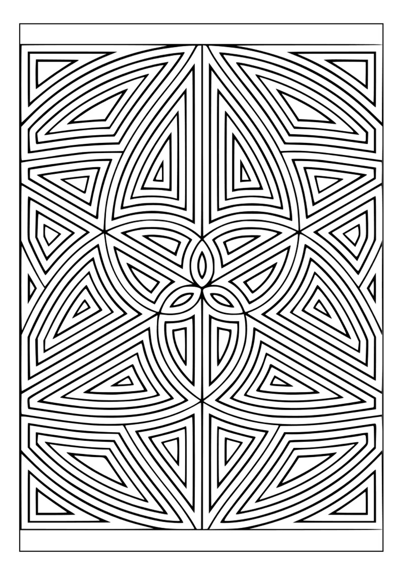 Printable Geometric Coloring Pages for Kids and Adults 100 Pages ...
