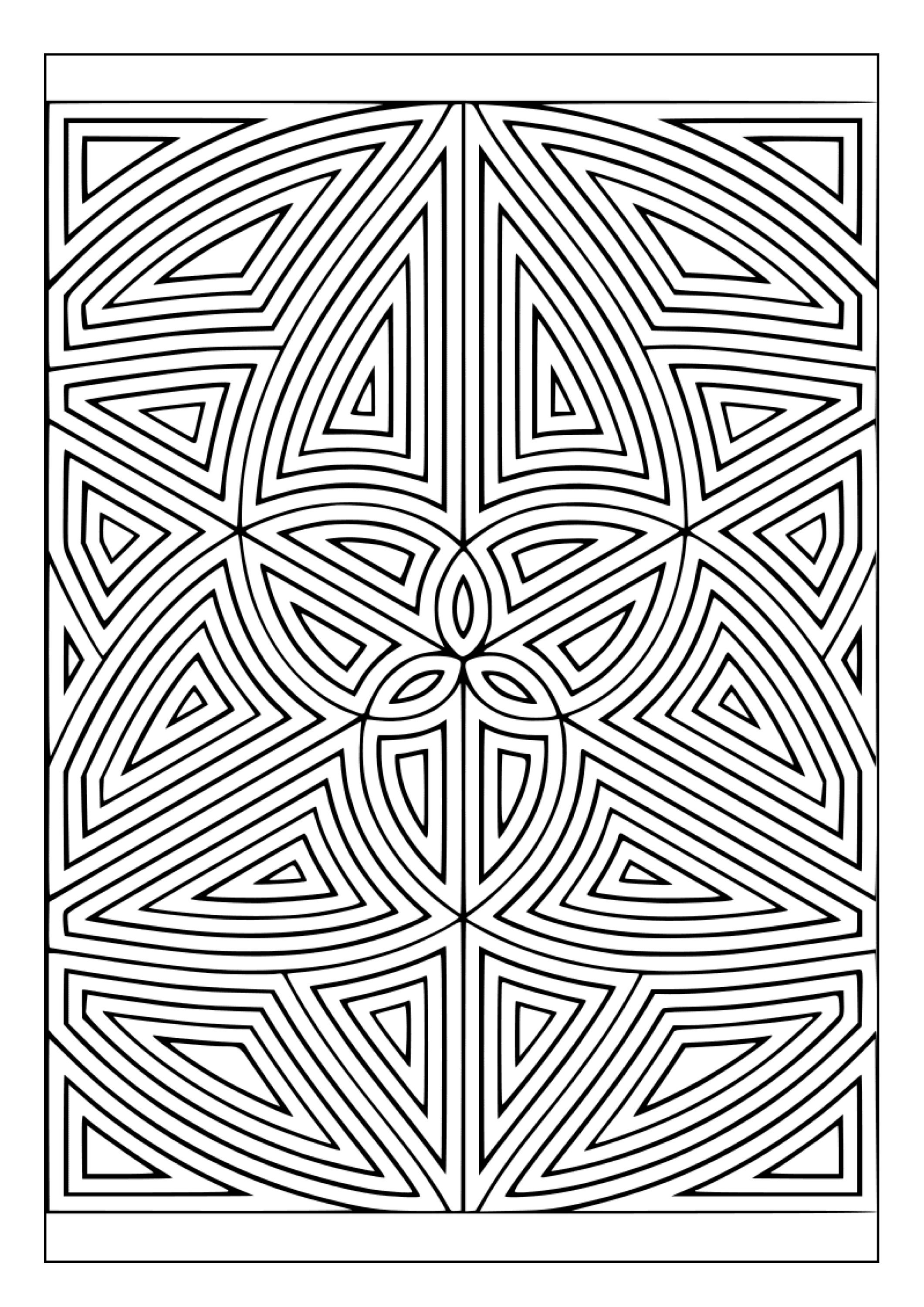 Printable Geometric Coloring Pages for Kids and Adults 100 Pages ...