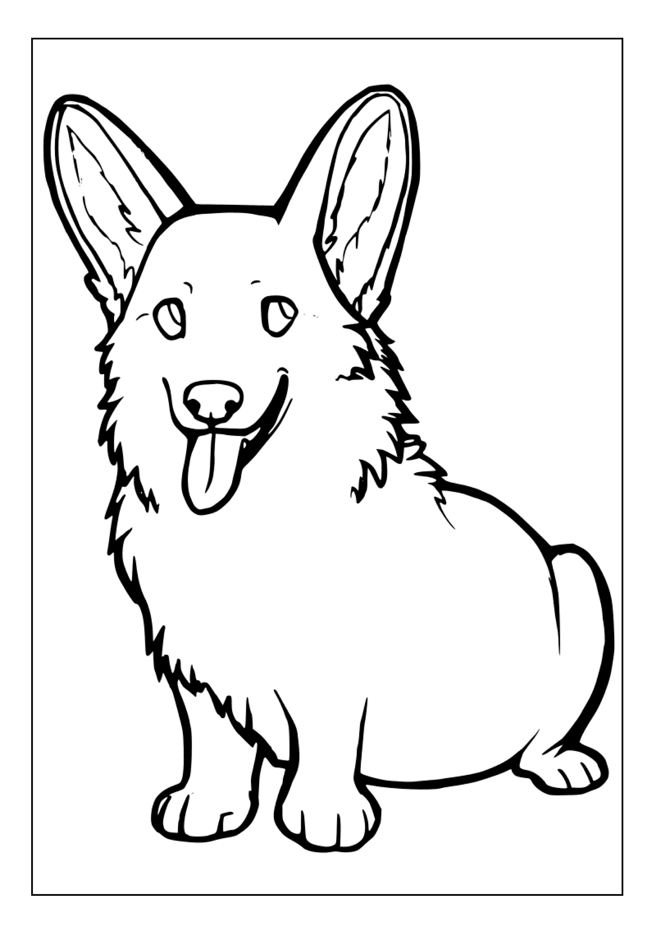 Printable Corgi Coloring Pages for Kids & Adults | 30 Pages | Instant ...