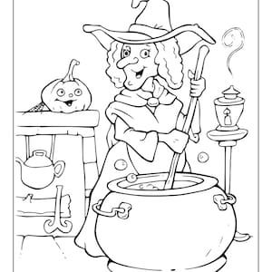 Printable Halloween Kawaii Coloring Pages for Kids & Adults, 80 Pages ...