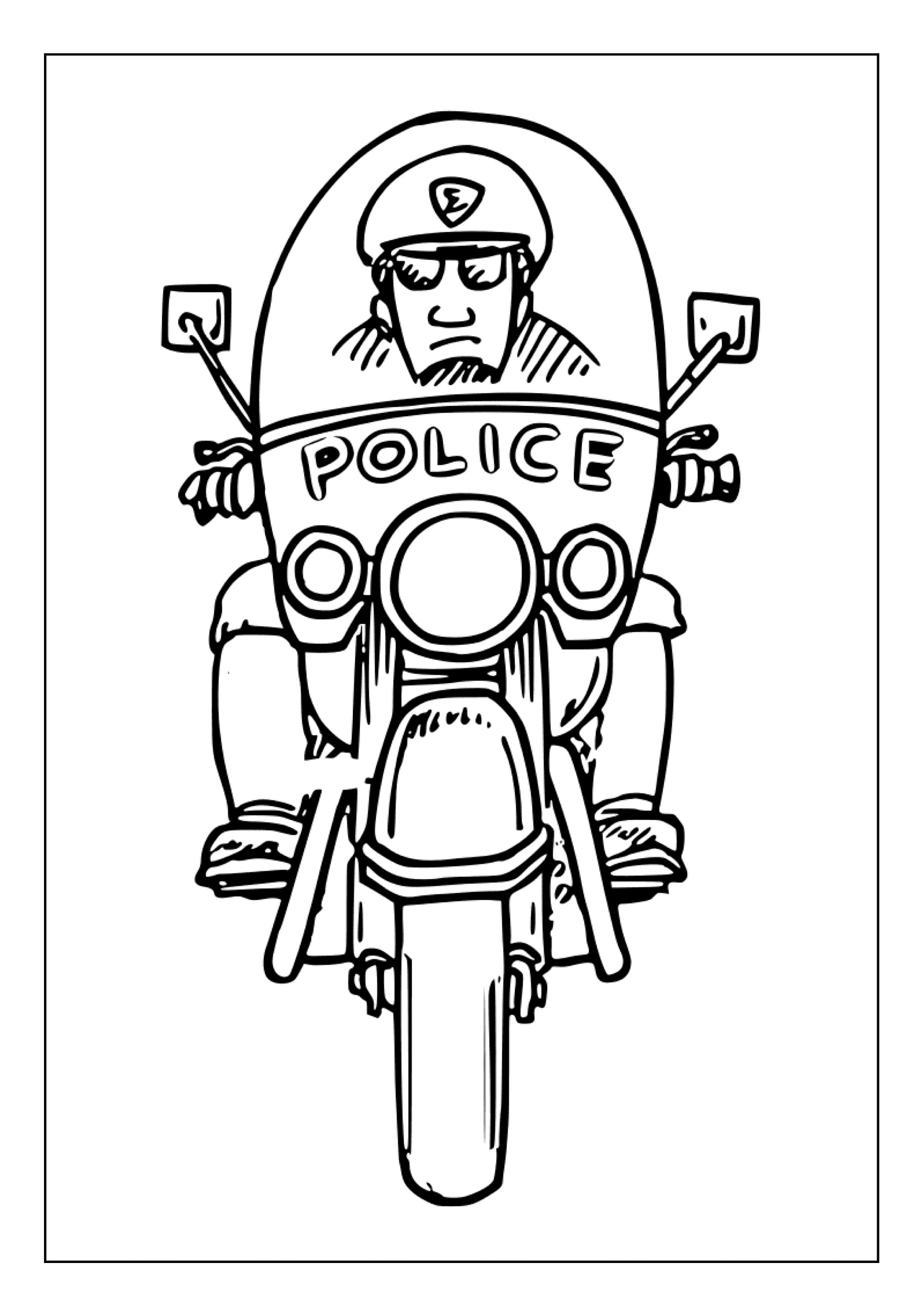 Printable Police Officer Coloring Pages for Kids & Adults | 40 Pages ...