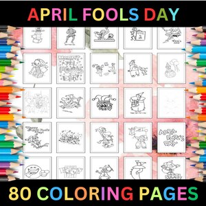 Printable April Fools Day Coloring Pages for Kids & Adults | 80 Pages ...