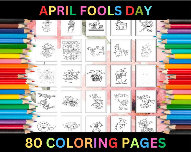 Printable April Fools Day Coloring Pages for Kids & Adults | 80 Pages ...