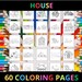 Printable House Coloring Pages for Kids and Adults | 60 Pages | Instant ...