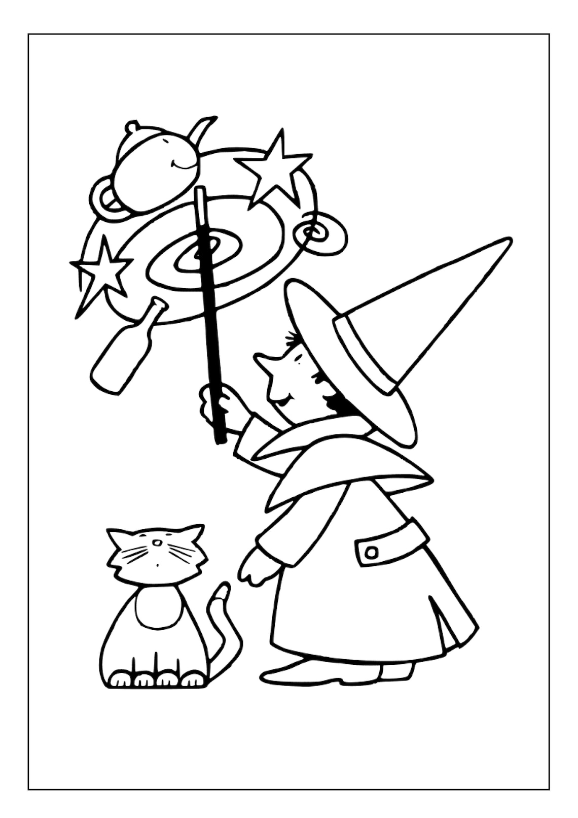 Printable Halloween Witch Coloring Pages for Kids and Adults | 90 Pages ...