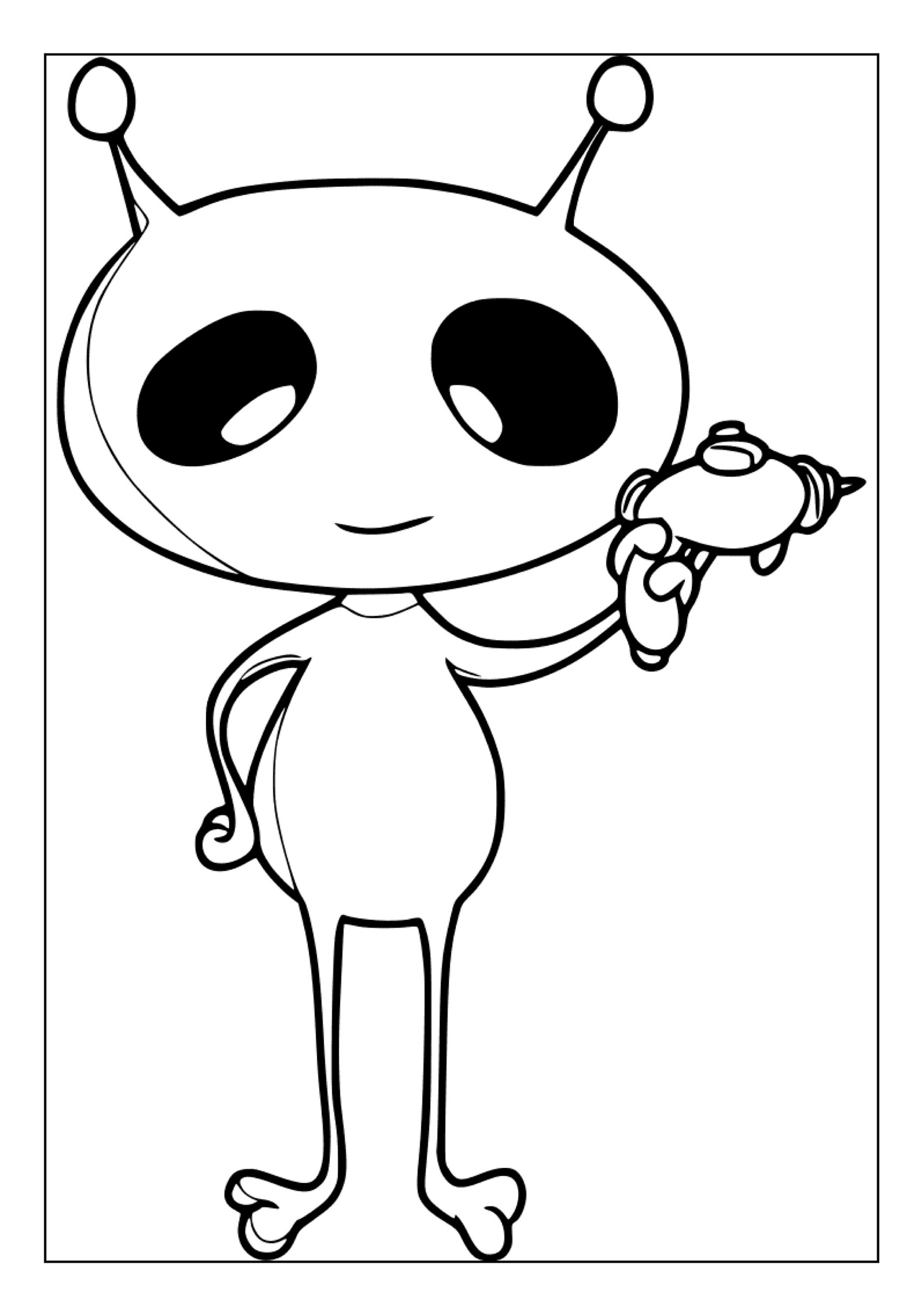 Printable Alien Coloring Pages for Kids and Adults 100 Pages Instant ...