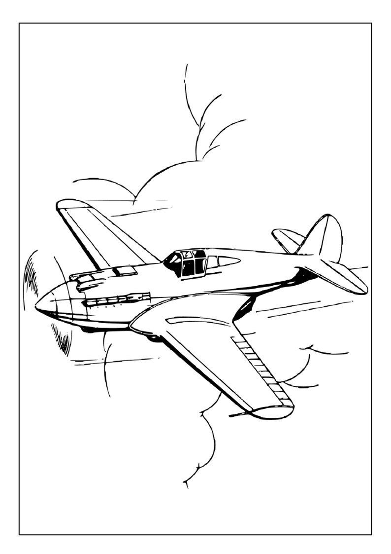 Printable Plane Coloring Pages for Kids & Adults | 30 Pages | Instant ...