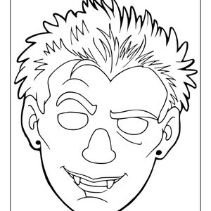 Printable Halloween Masks Coloring Pages for Kids and Adults | 90 Pages ...