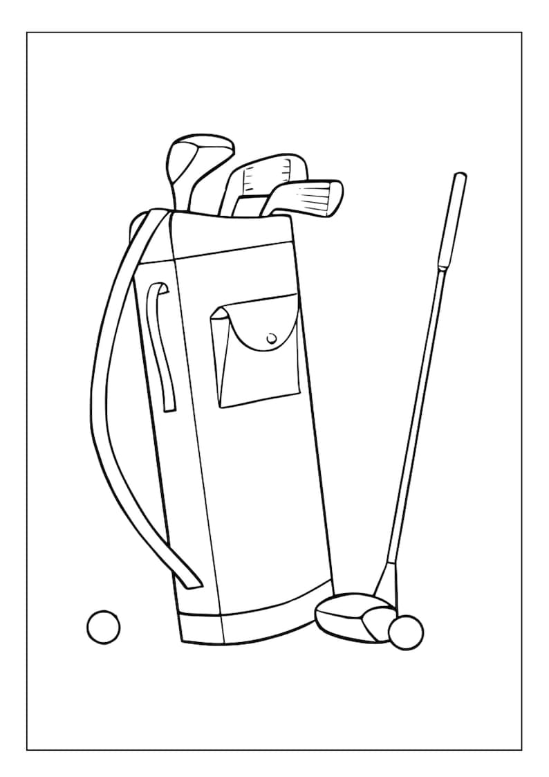 Printable Cute Golf Coloring Pages for Kids & Adults | 25 Pages ...