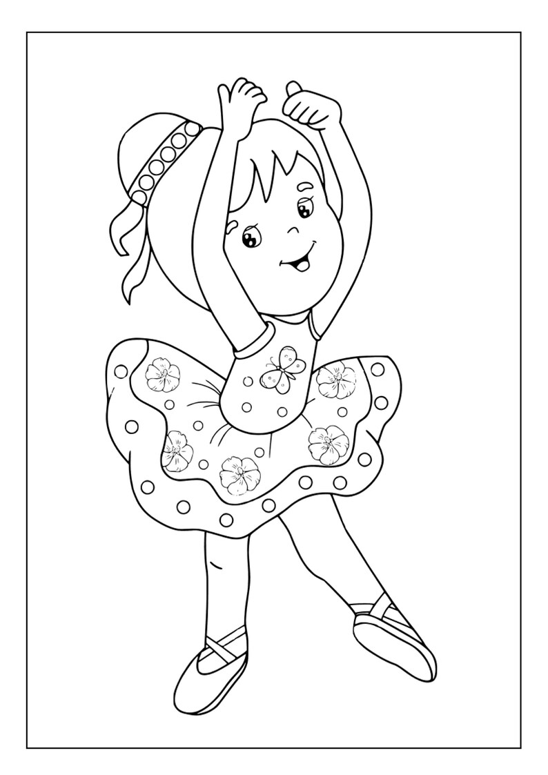 Printable Dancer Coloring Pages for Kids & Adults | 30 Pages | Instant ...