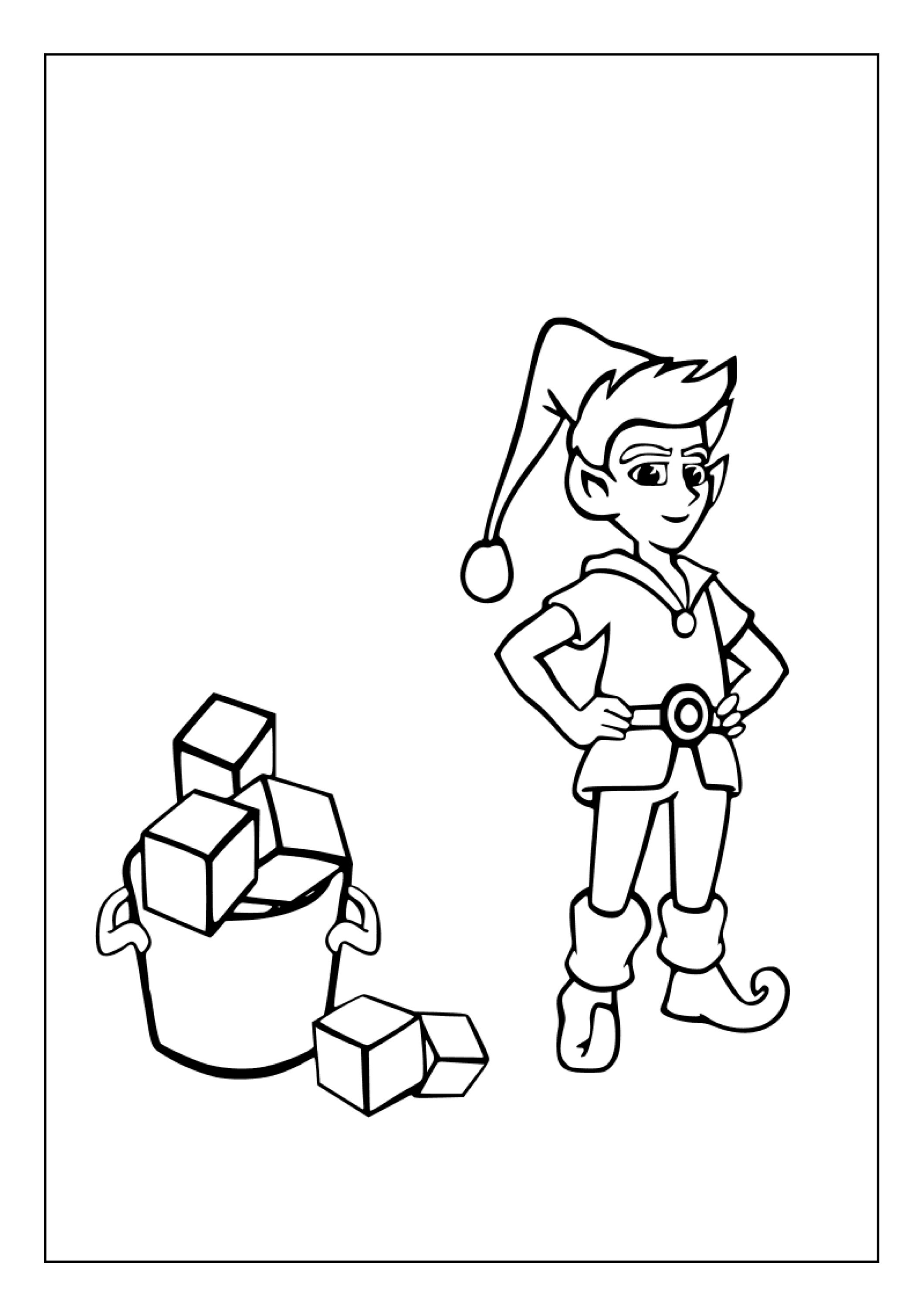 Printable Elf Coloring Pages for Kids and Adults | 100 Pages | Instant ...