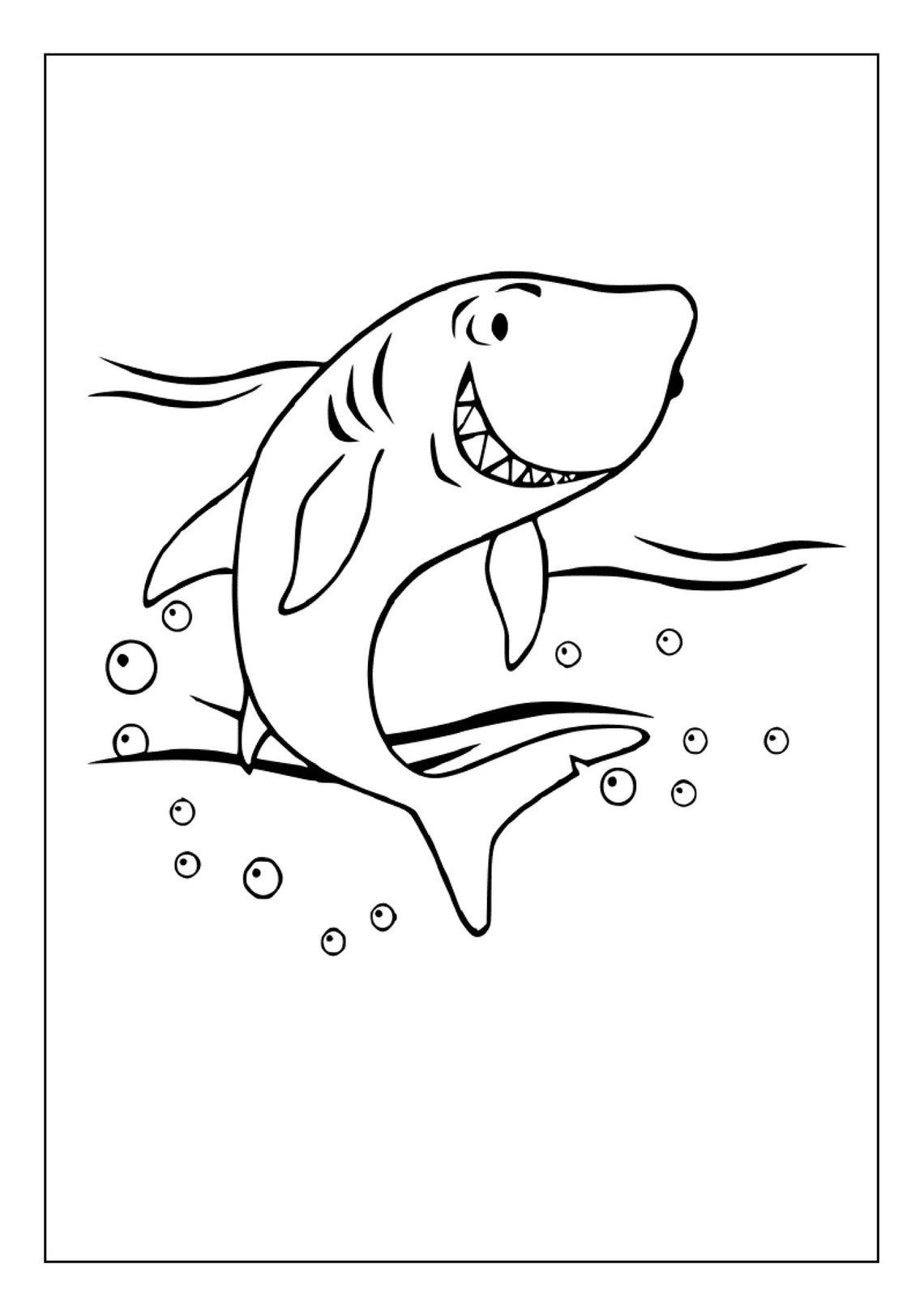 Printable Shark Coloring Pages for Kids & Adults, 100 Pages, Instant ...