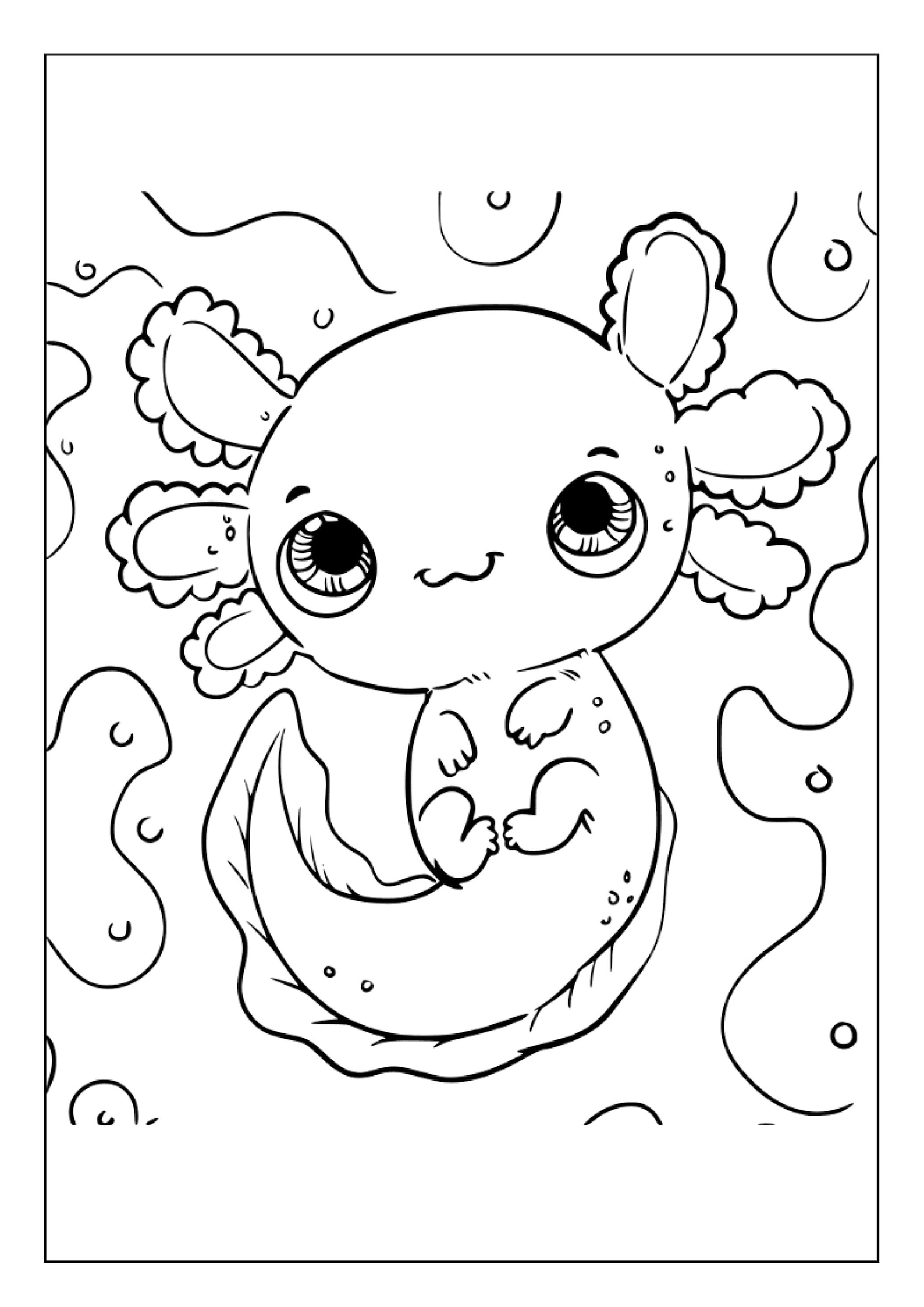 Printable Axolotl Coloring Pages for Kids and Adults | 85 Pages ...