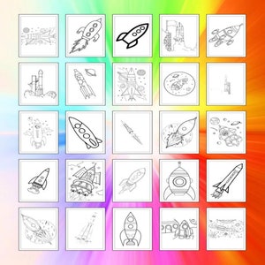 Printable Rocket Coloring Pages for Kids and Adults | 100 Pages ...