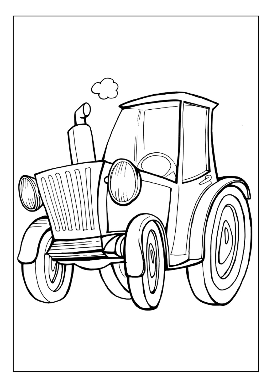 Printable Tractor Coloring Pages for Kids and Adults 90 Pages Instant ...