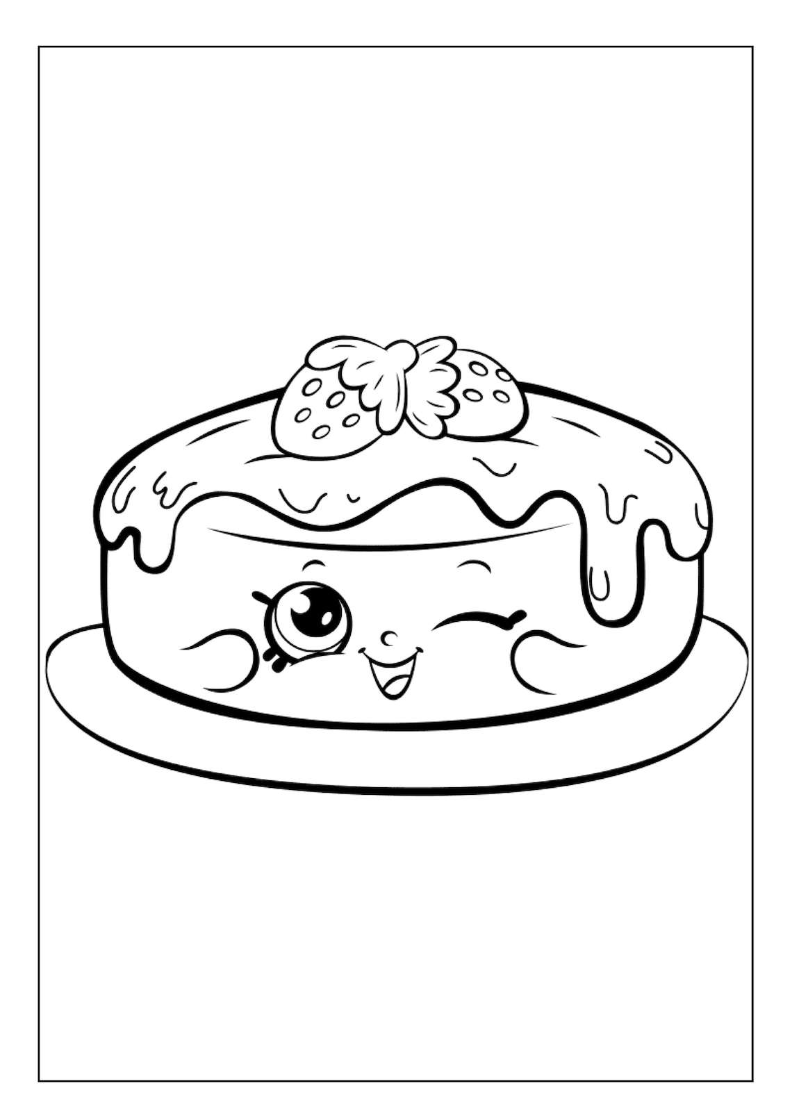 Printable Cute Food Coloring Pages for Kids and Adults | 100 Pages ...