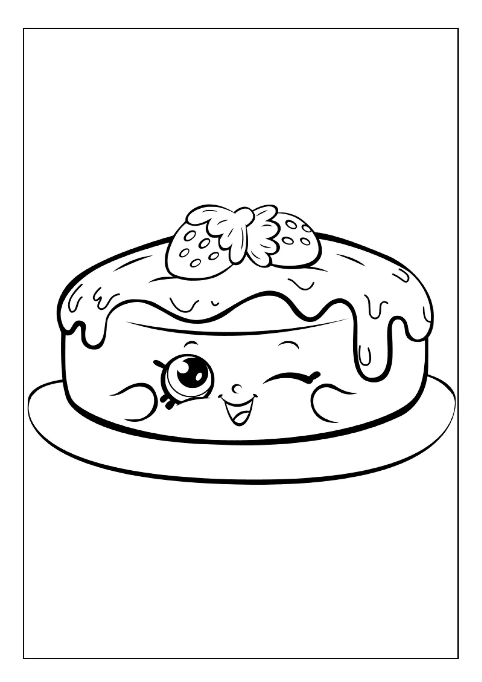 Printable Cute Food Coloring Pages for Kids and Adults | 100 Pages ...