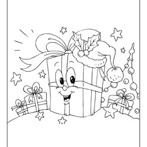 Printable Christmas Gifts Coloring Pages for Kids & Adults | 90 Pages ...