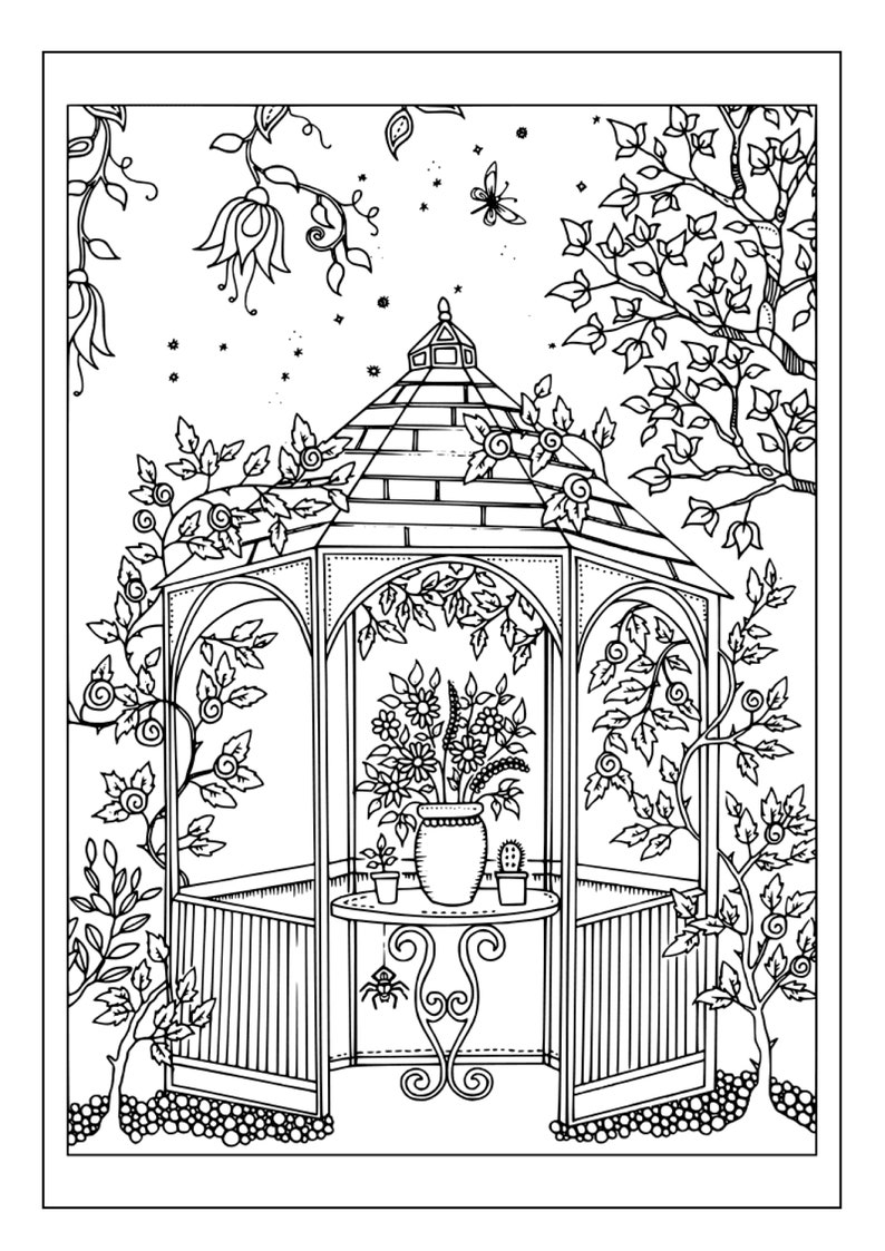 Printable Scenery Coloring Pages for Kids and Adults | 50 Pages ...
