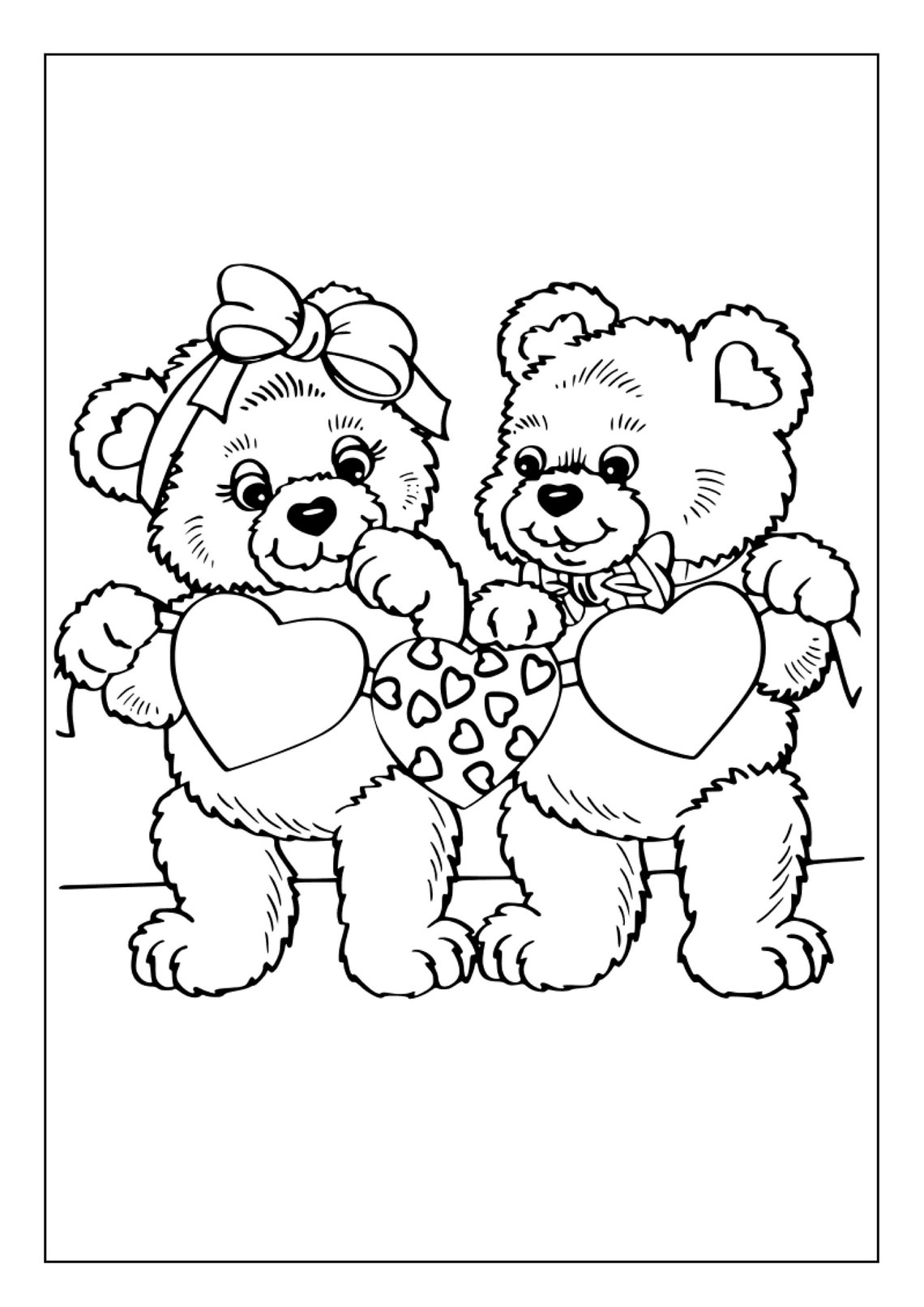 Printable Teddy Bear Coloring Pages for Kids and Adults 90 Pages ...