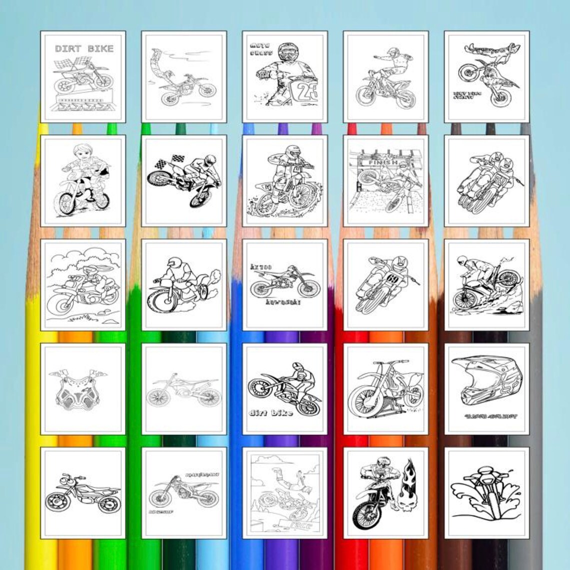 Printable Dirt Bike Coloring Pages for Kids & Adults | 45 Pages ...