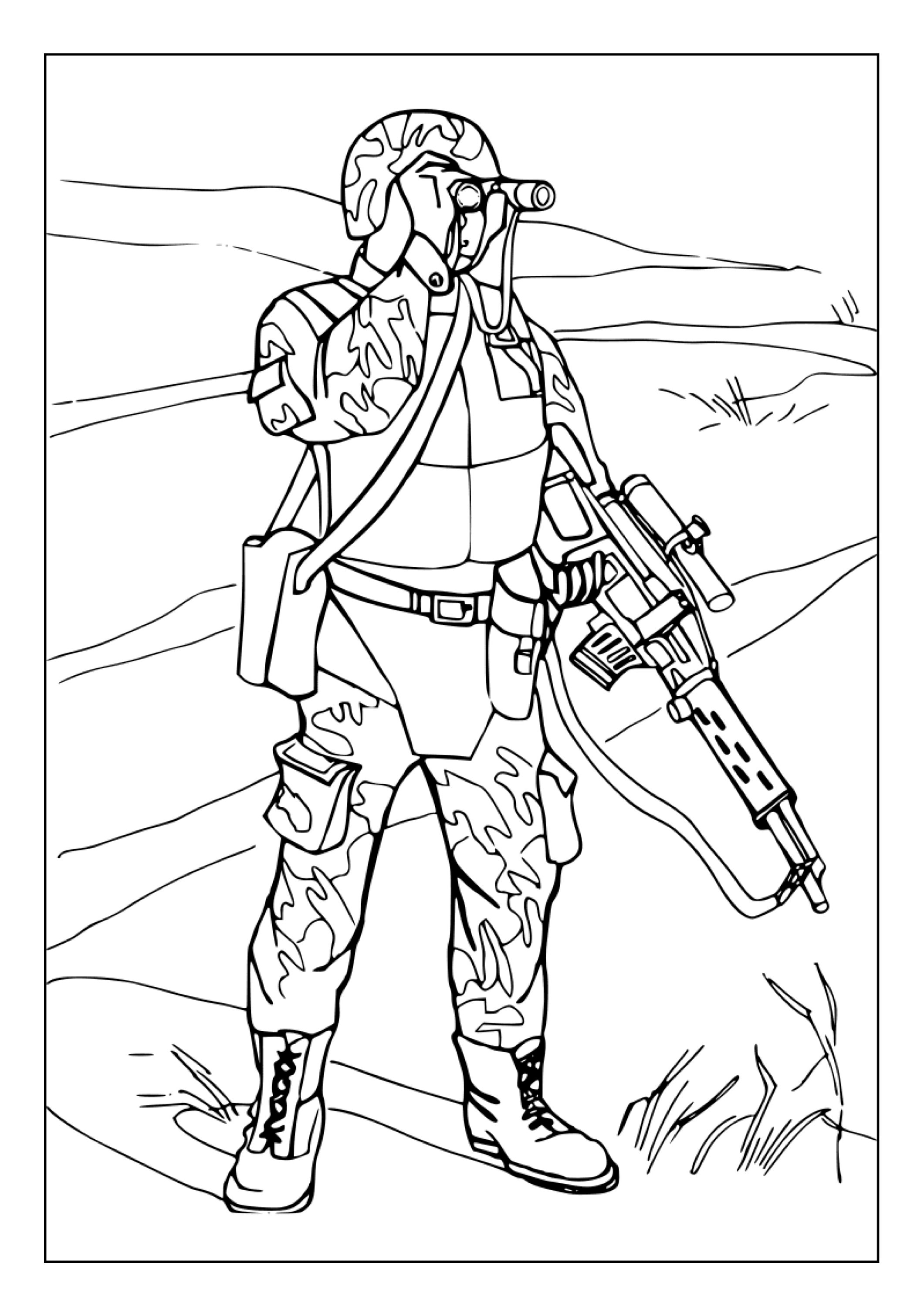 Printable Military Coloring Pages for Kids & Adults 30 Pages Instant ...