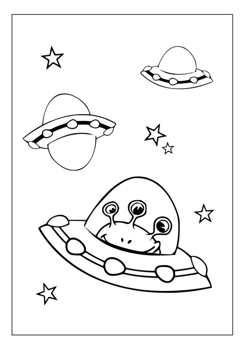 Printable Alien Coloring Pages for Kids and Adults | 100 Pages ...