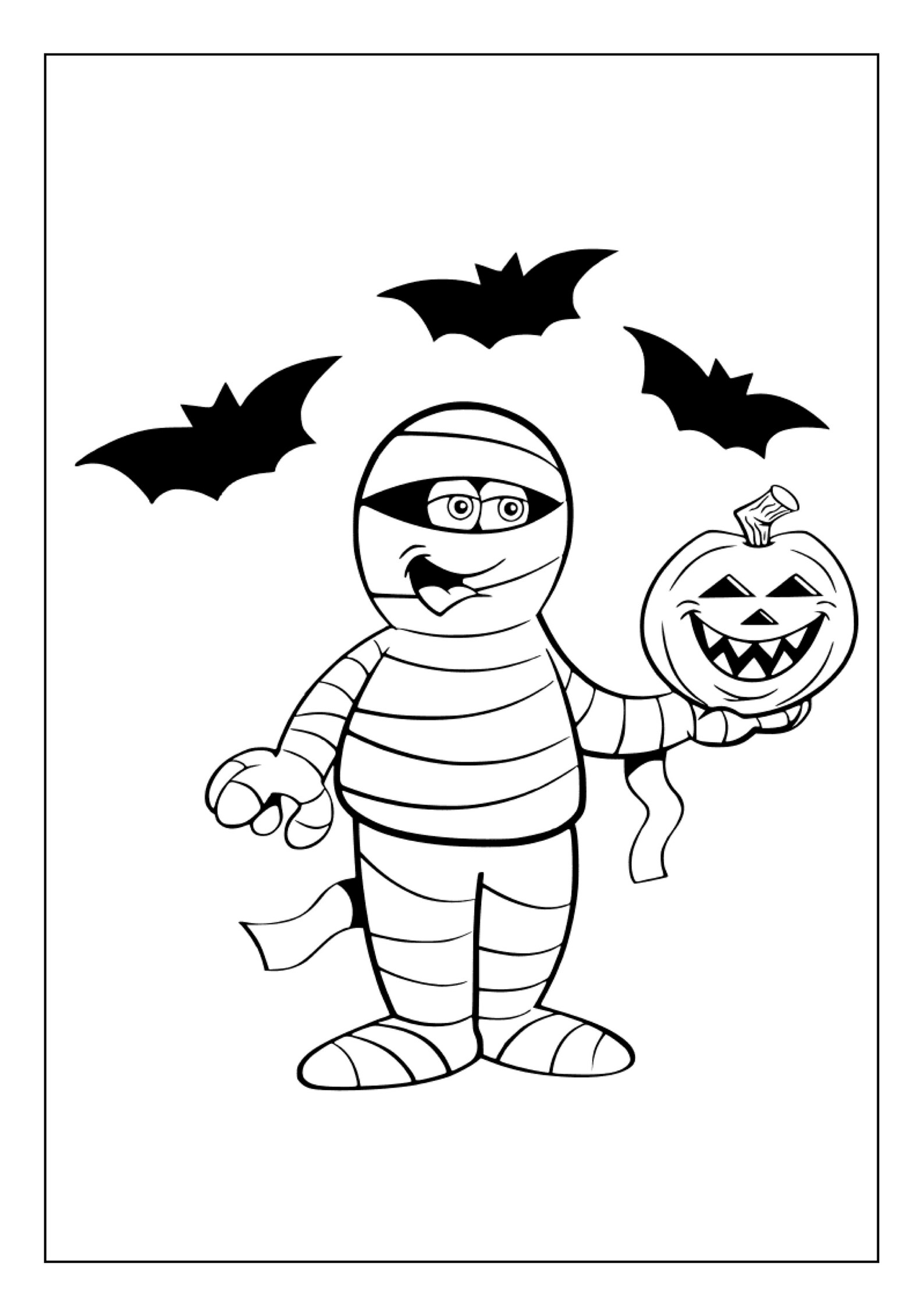 Printable Halloween Mummy Coloring Pages for Kids and Adults | 65 Pages ...