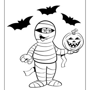 Printable Halloween Mummy Coloring Pages for Kids and Adults | 65 Pages ...