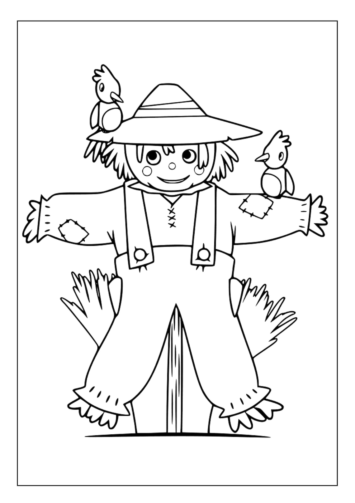 Printable Scarecrow Coloring Pages for Kids & Adults | 90 Pages ...