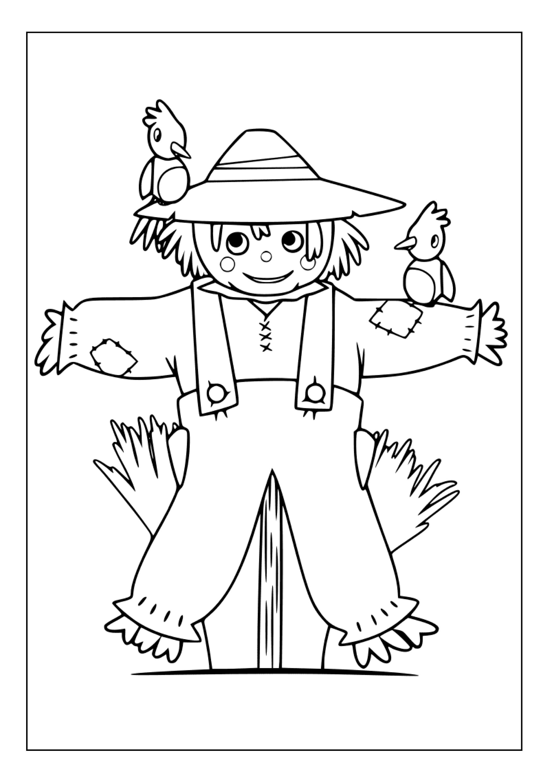 Printable Scarecrow Coloring Pages for Kids & Adults | 90 Pages ...