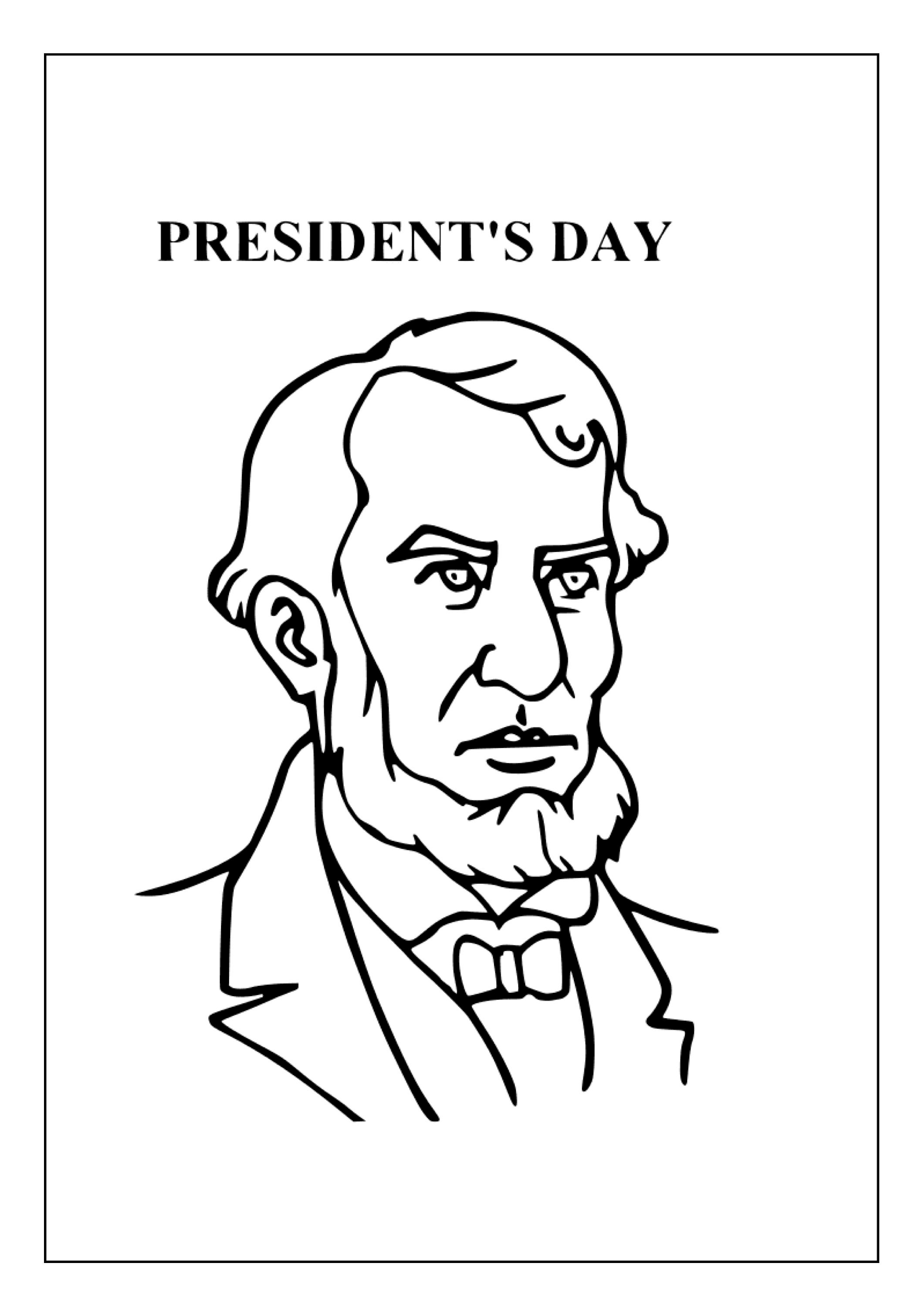 Feliz Día De Los Presidentes Para Colorear