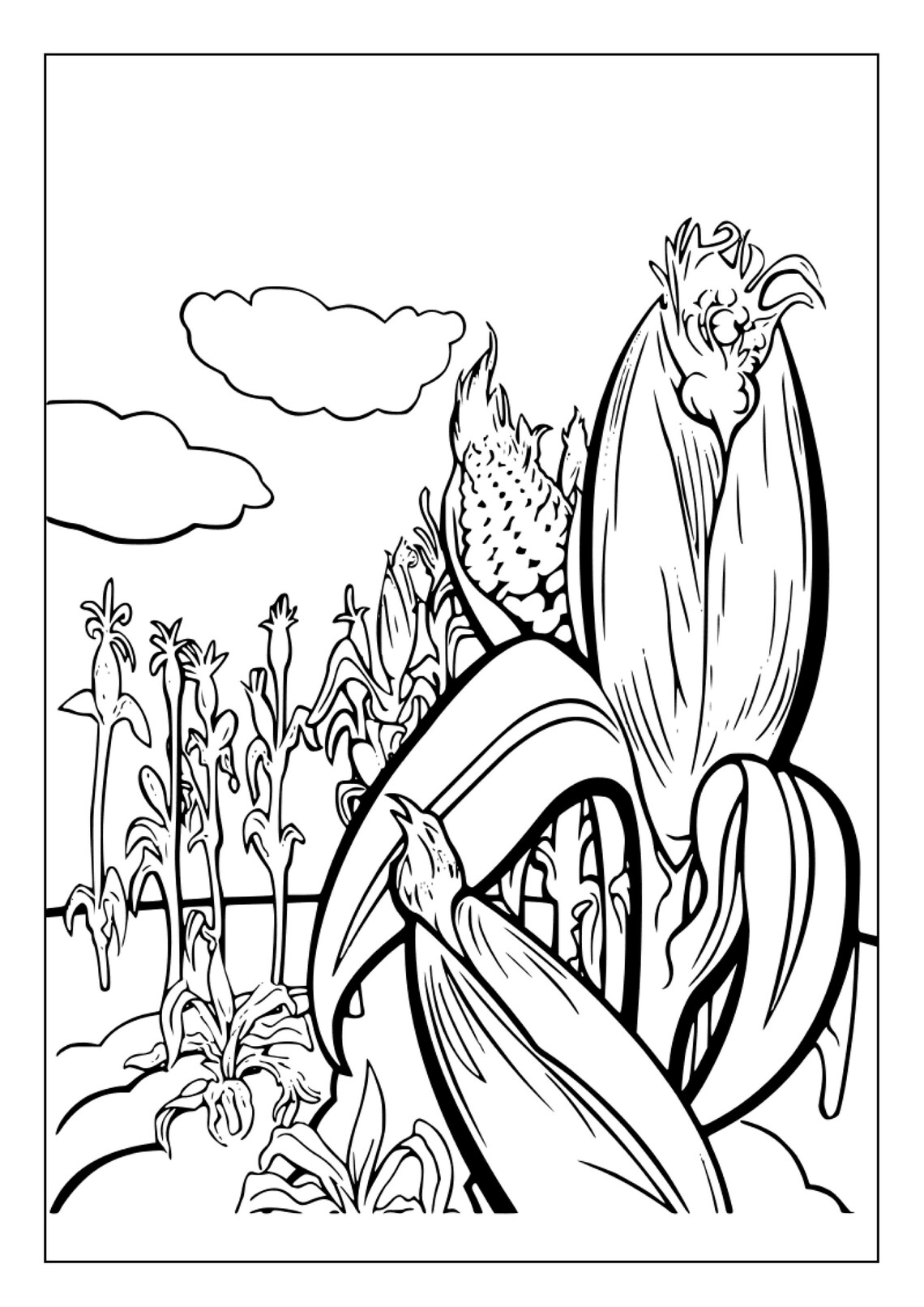 Printable Corn Coloring Pages for Kids & Adults 25 Pages Instant ...
