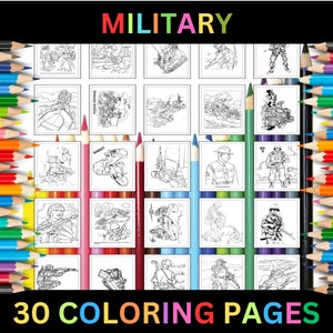Printable Military Coloring Pages for Kids & Adults 30 Pages Instant ...