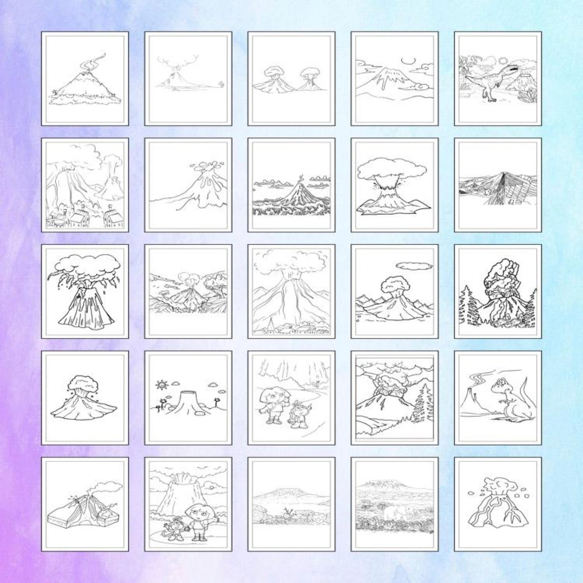 Printable Volcano Coloring Pages for Kids and Adults | 100 Pages ...