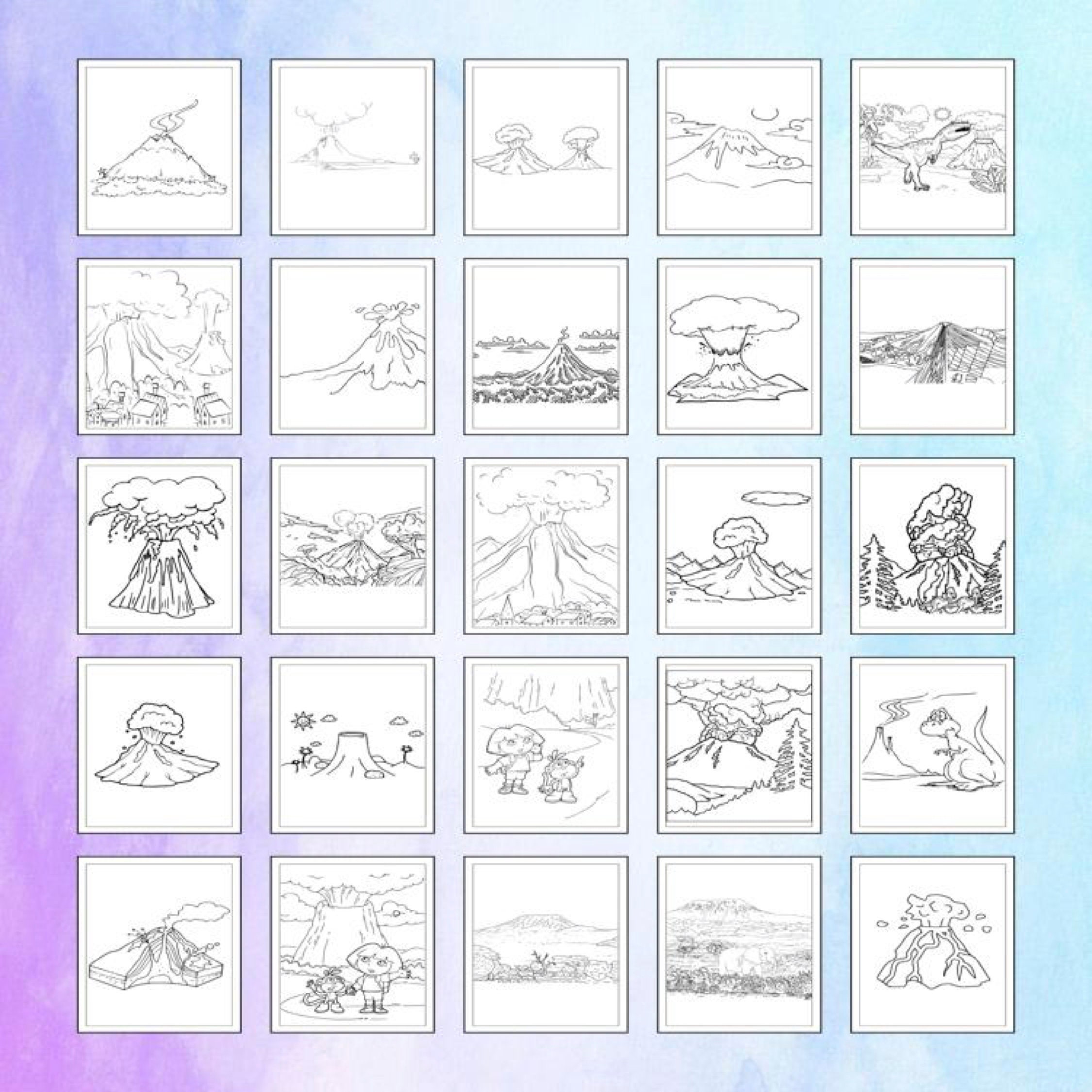 Printable Volcano Coloring Pages for Kids and Adults | 100 Pages ...