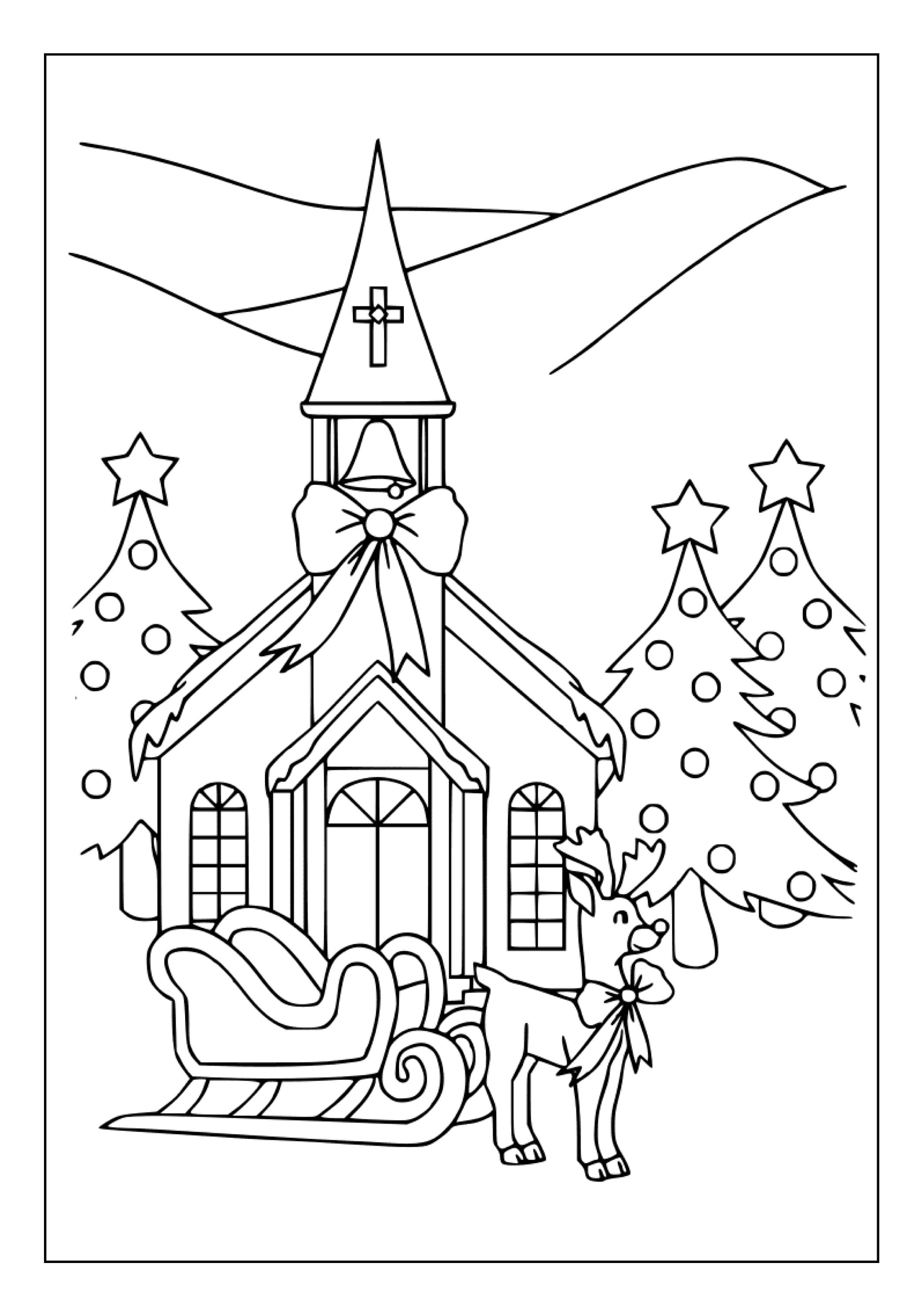 Printable Church Coloring Pages for Kids & Adults 80 Pages Instant ...