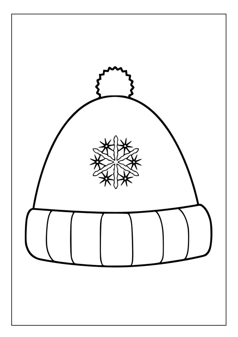 Printable Hat Coloring Pages for Kids and Adults | 90 Pages | Instant ...
