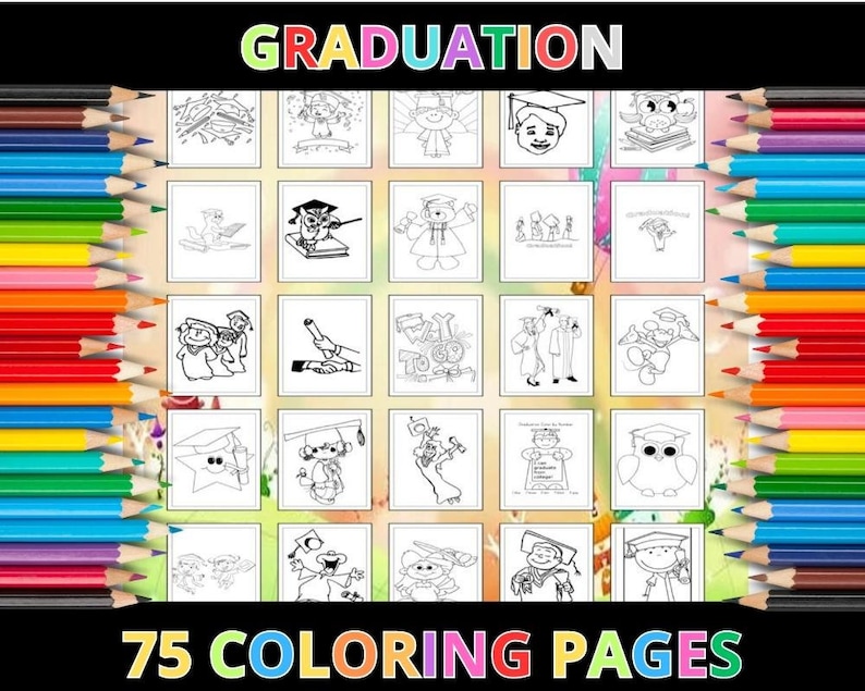 Printable Graduation Coloring Pages for Kids & Adults | 75 Pages ...